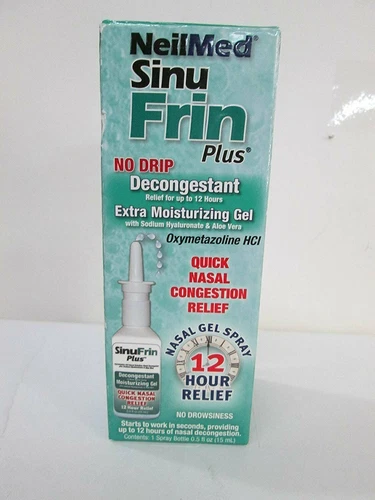 NeilMed SinuFrin Plus Nasal Gel Spray Decongestant No Drip 0.5 fl oz ...