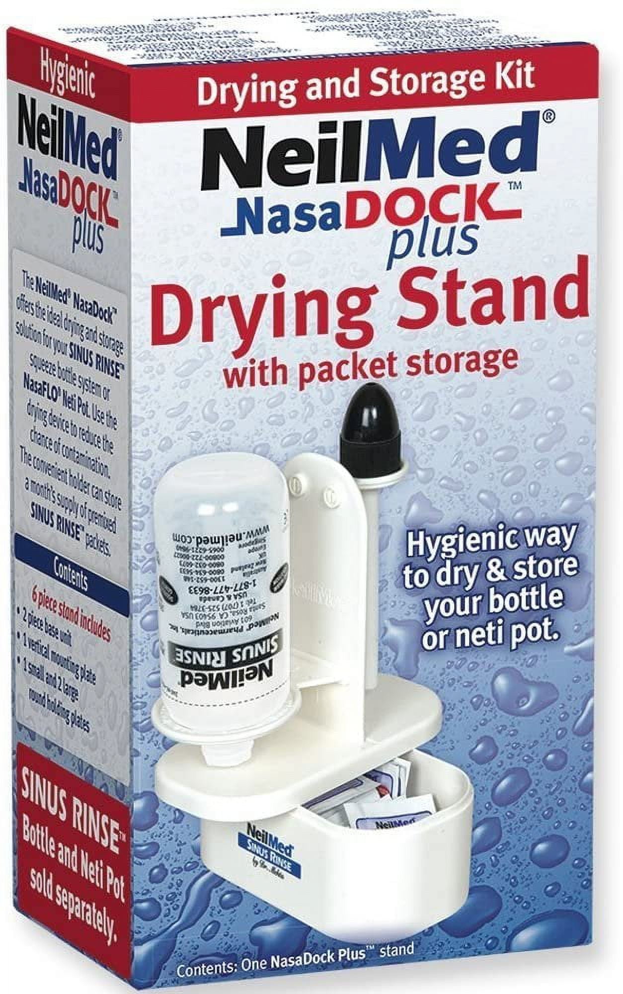 NeilMed Sinus Rinse Nasa Dock Plus Drying & Packet Storage Kit, 5-Pack ...
