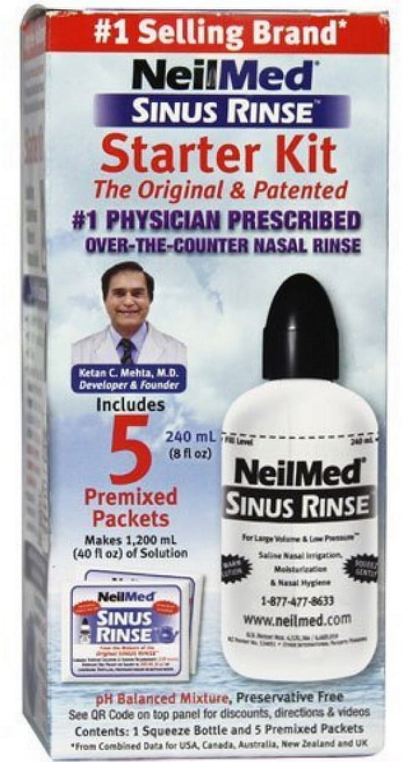 NeilMed Sinus Rinse Starter Kit 1 Each HSA/FSA Eligible - Walmart.com