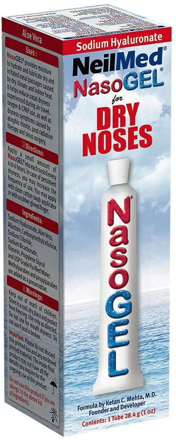 NeilMed NasoGEL, Saline Nasal Gel Moisturizer, Hydrates Dry Noses, 1 Oz ...