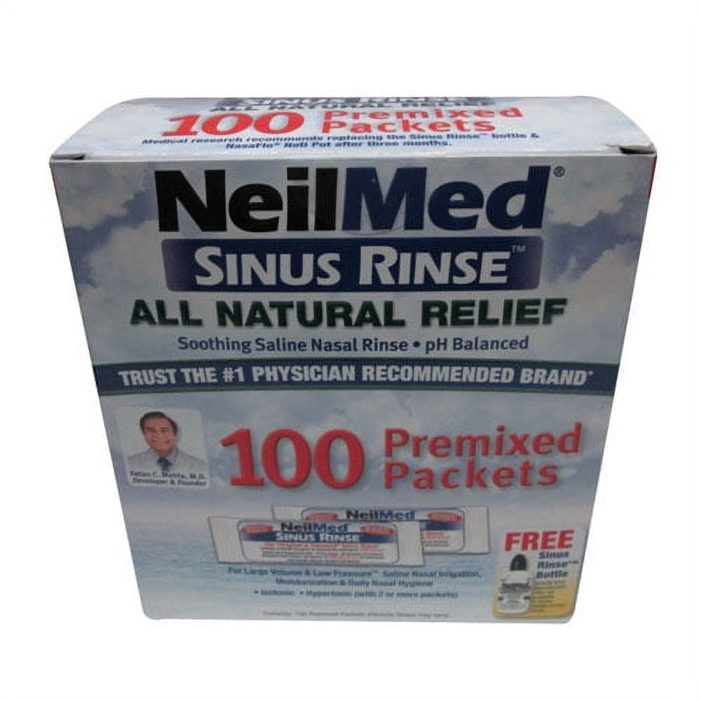 Neilmed Sinus Rinse Allergy And Sinus Premixed Packets - 100 Ea, 6 Pack ...