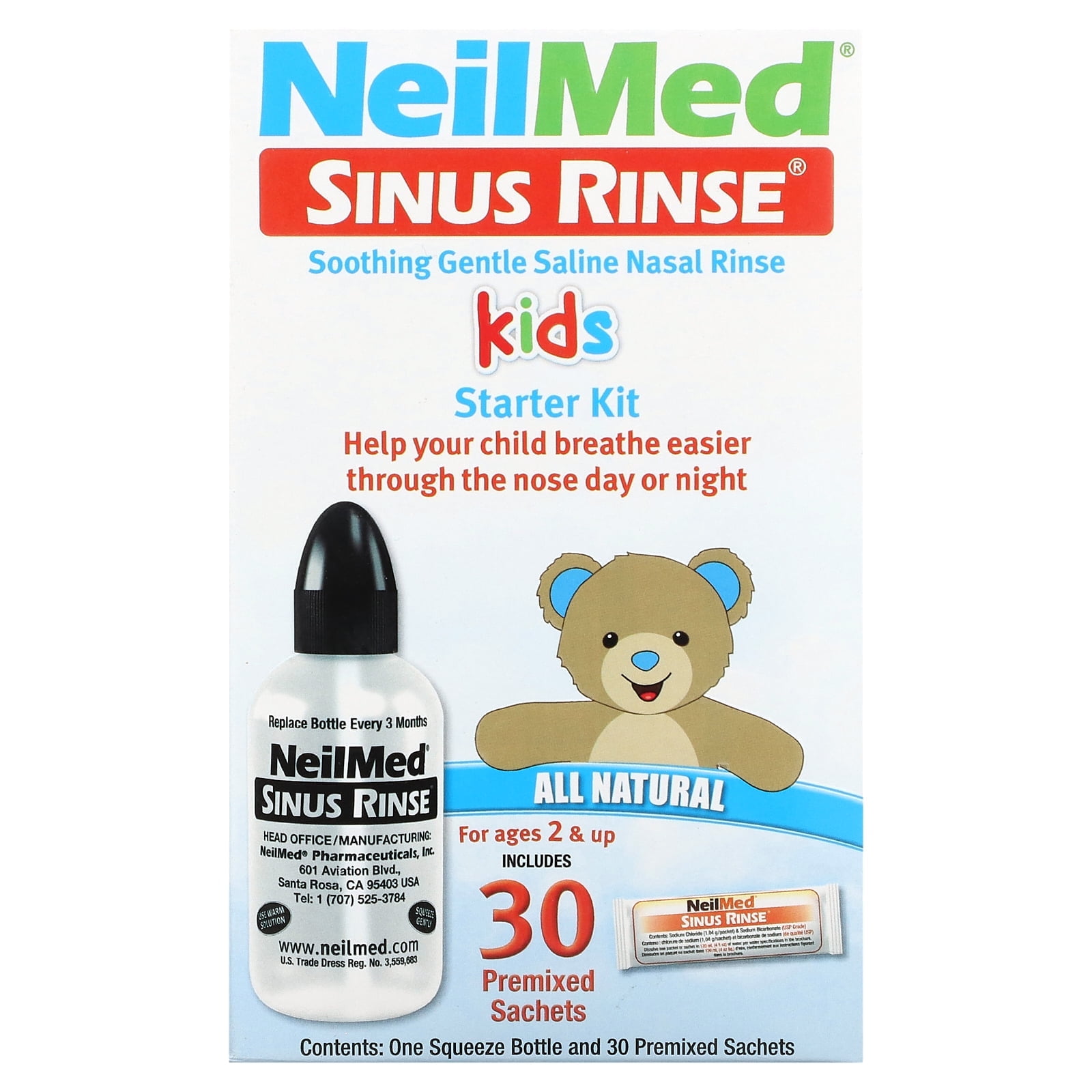 Neilmed Sinus Rinse Pediatric Starter Kit - 4 Oz, 2 Pack - Walmart.com