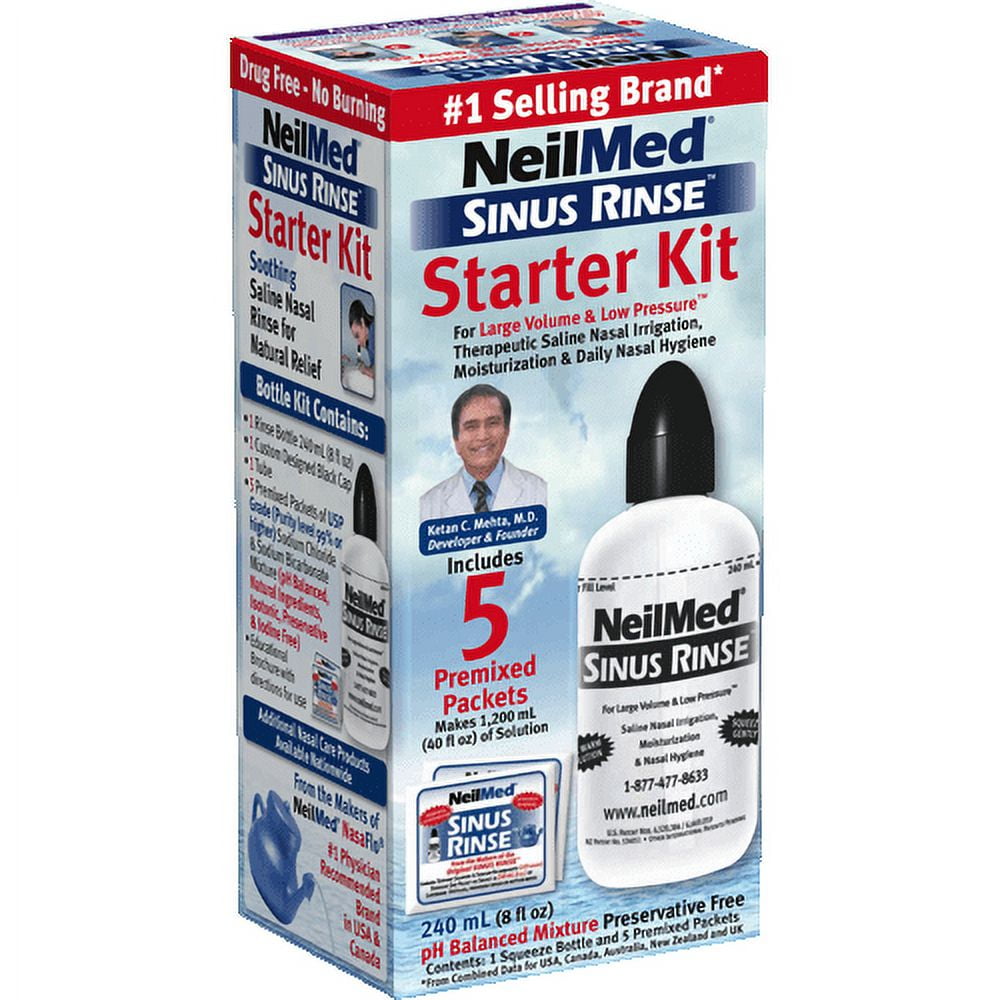 Neilmed Sinus Rinse Starter Kit - 8 Oz, 6 Pack - Walmart.com