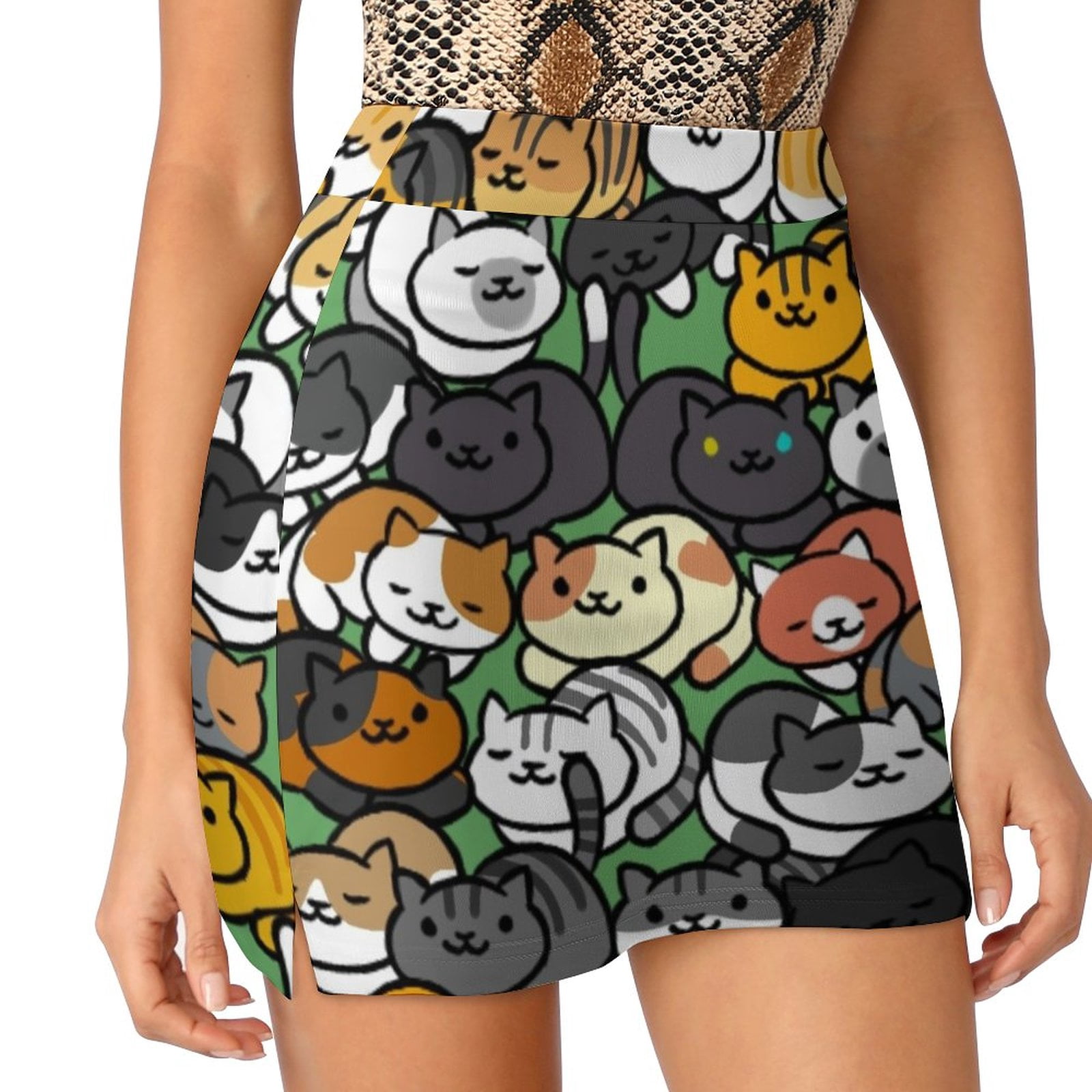 Neko Atsume Sleepy Kitties Light Proof Trouser Skirt women's clothing ...