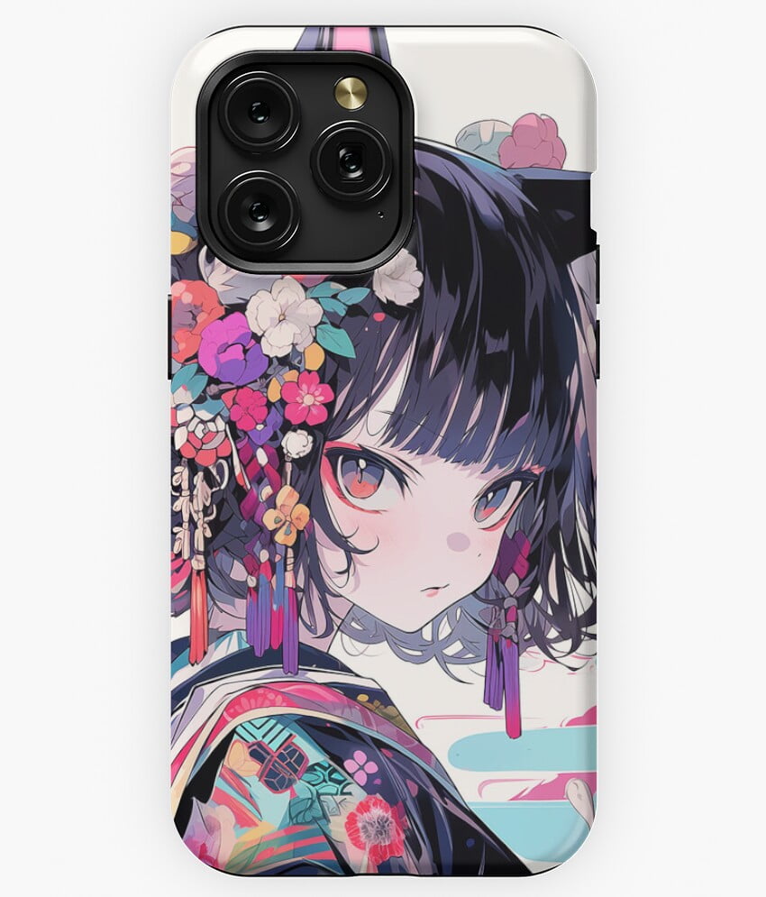 Neko Girl Anime Japanese Cat Girl Graphic Design A15011 Phone Case for ...