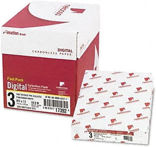 Nekoosa Fast Pack Carbonless 3-Part Paper, 8.5 X 11, Pink/Canary/White ...