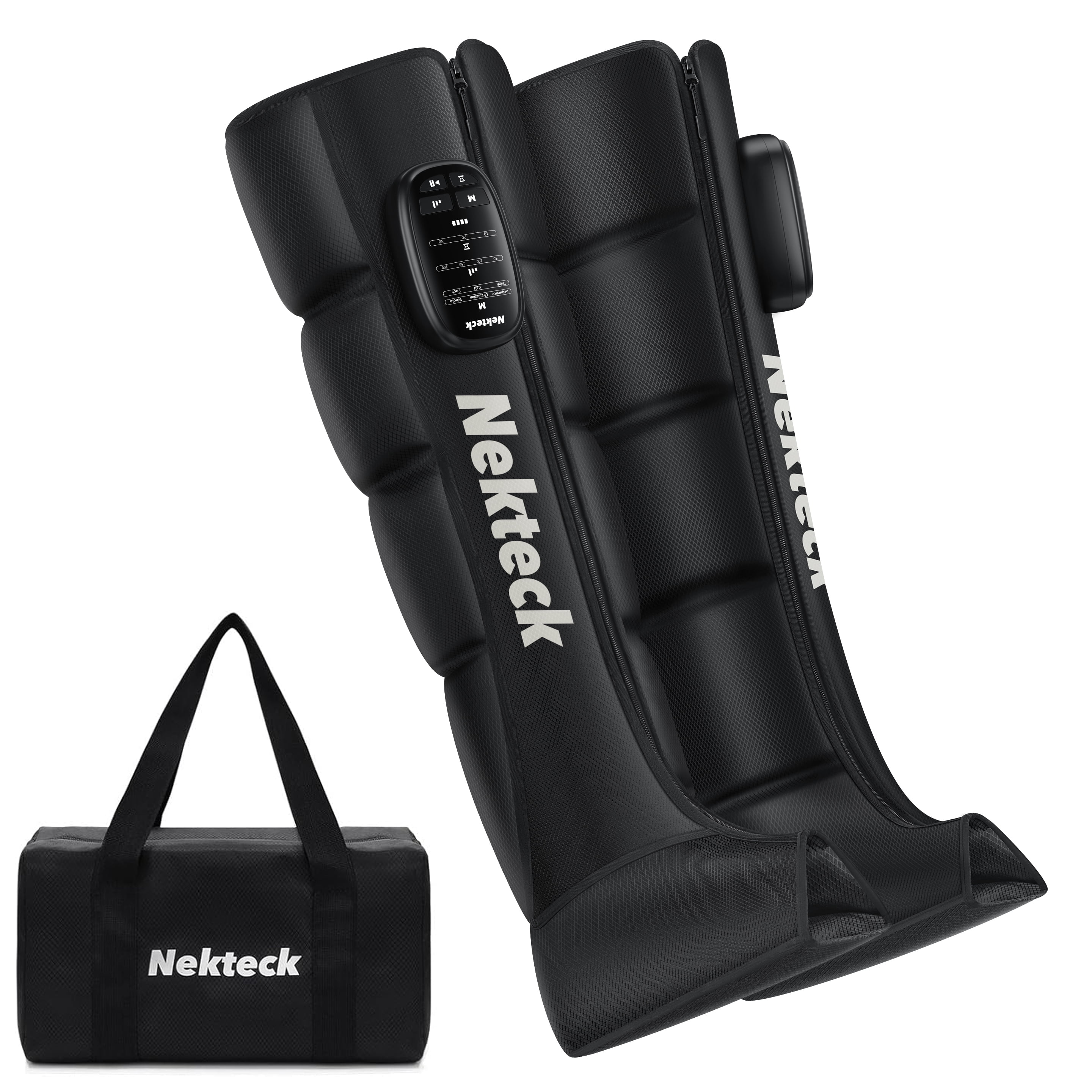 Nekteck Leg Compression Massager Recovery System, Cordless Foot and Leg ...