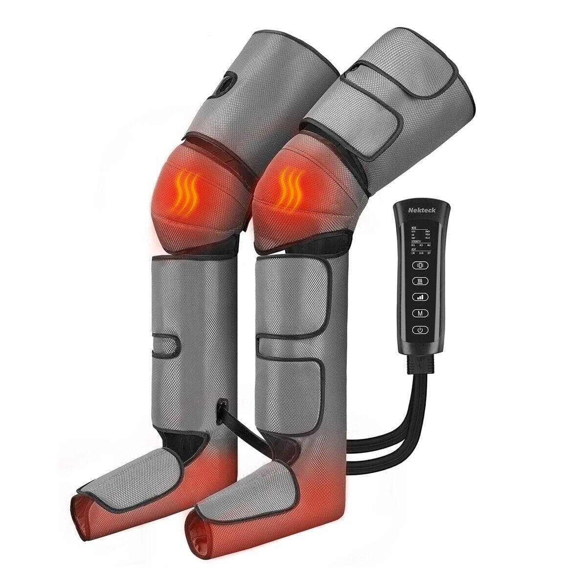 Nekteck Leg Massager with Heat and 3 Vibration, Air Compression Foot ...