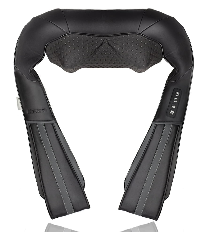 Nekteck Shiatsu Neck Massager with Heat, Electric Deep Tissue 3D ...