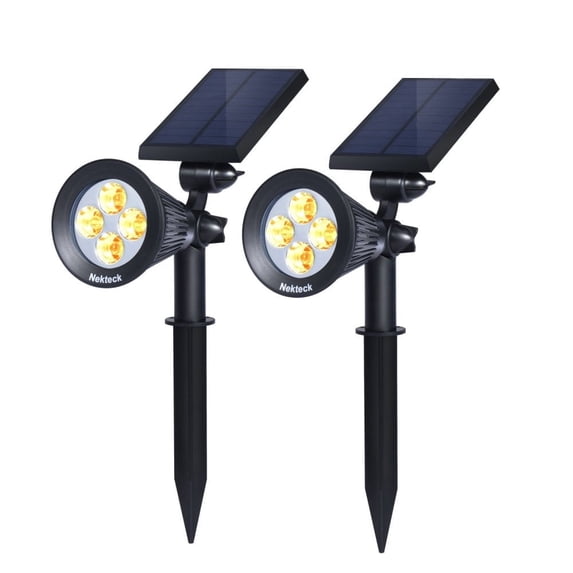 Nekteck Solar Powered Garden Spotlight Outdoor Spot Light for Walkways ...