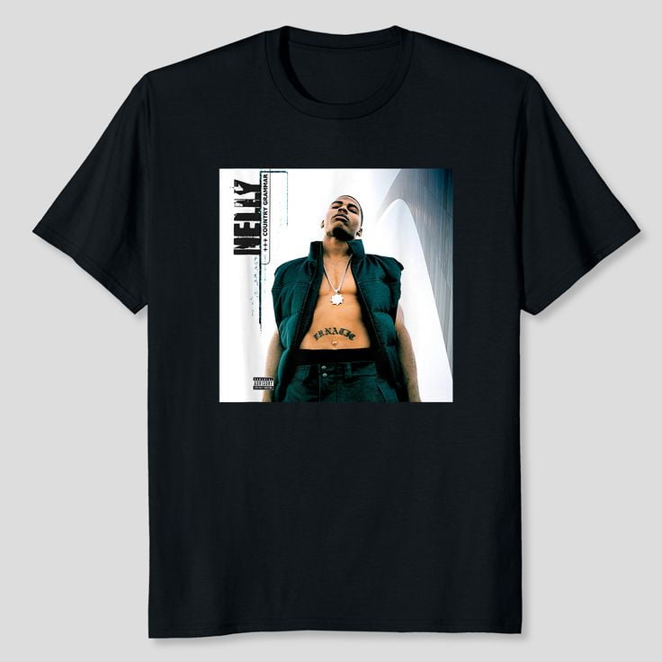 Nel.ly's Country Grammar Album Cover Derrty Entertainment T-Shirt Men's And Women's Graphic Tee ...