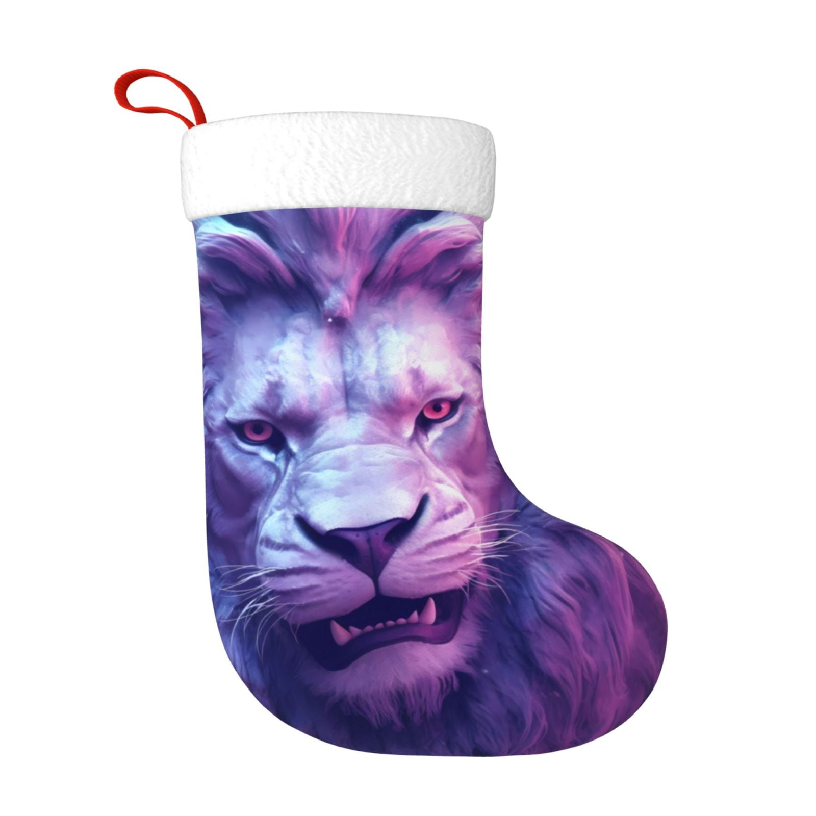 Nelaau Cool Lion Head for Christmas Decorative Stockings, 11x17.7 ...