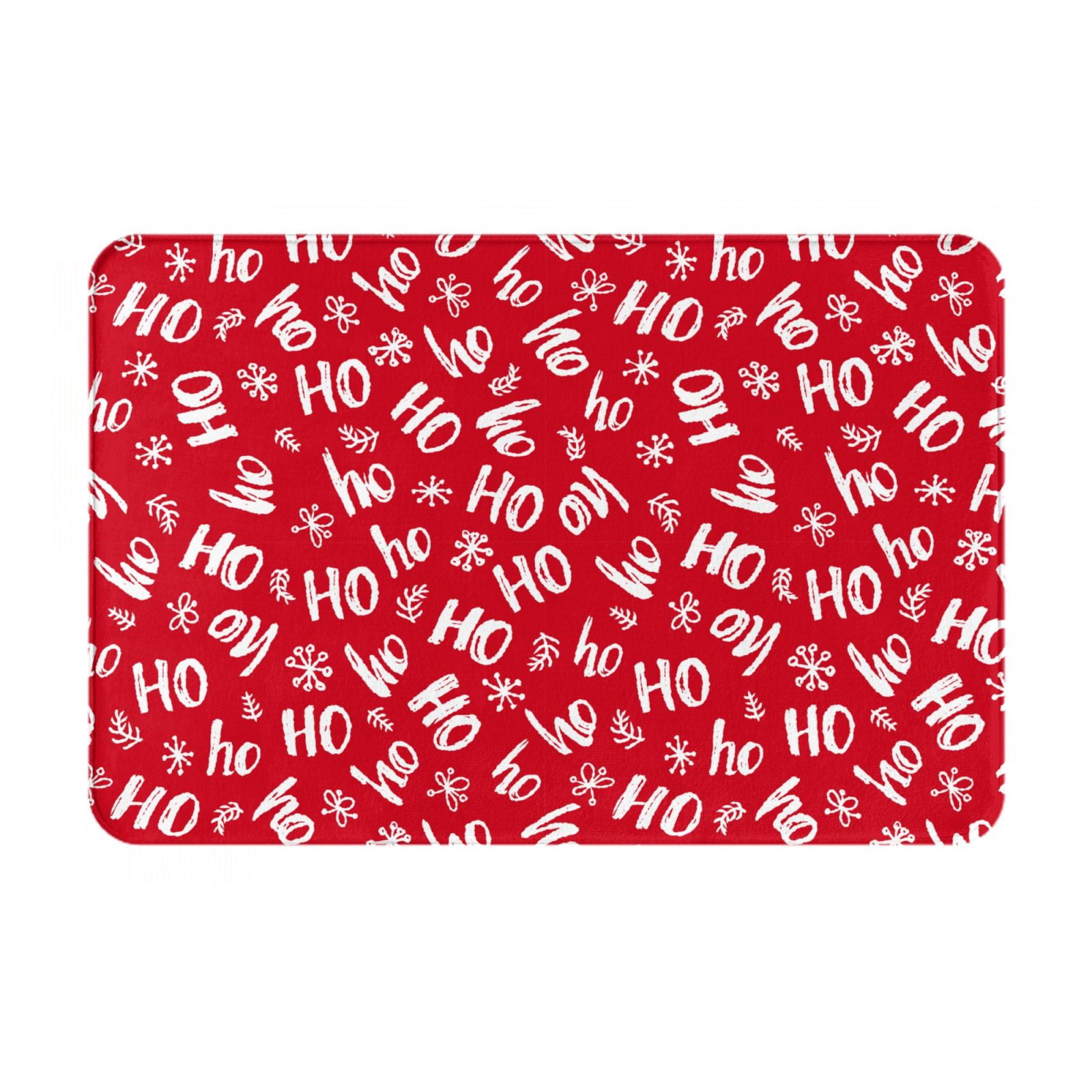 Nelaau Hohoho Print Flannel Anti-slip Floor Mat 16x24in, Thick Carpet ...