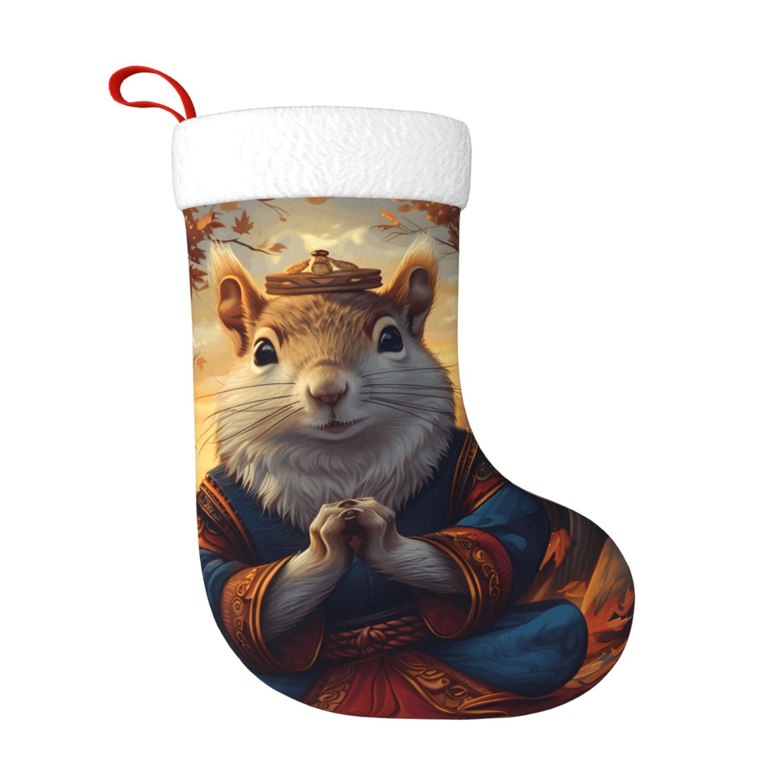 Nelaau Maple Leaf Meditating Squirrel for Christmas Decorative ...
