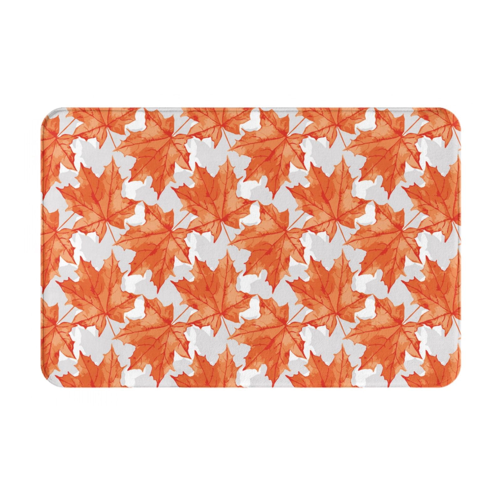 Nelaau Maple Leaves A Print Flannel Anti-slip Floor Mat 16x24in, Thick ...