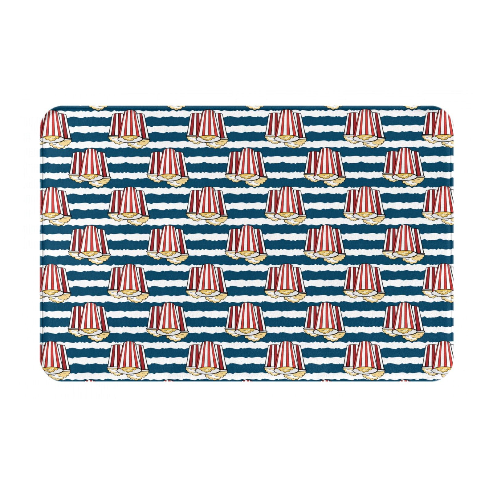 Nelaau Popcorn Print Flannel Anti-slip Floor Mat 16x24in, Thick Carpet ...
