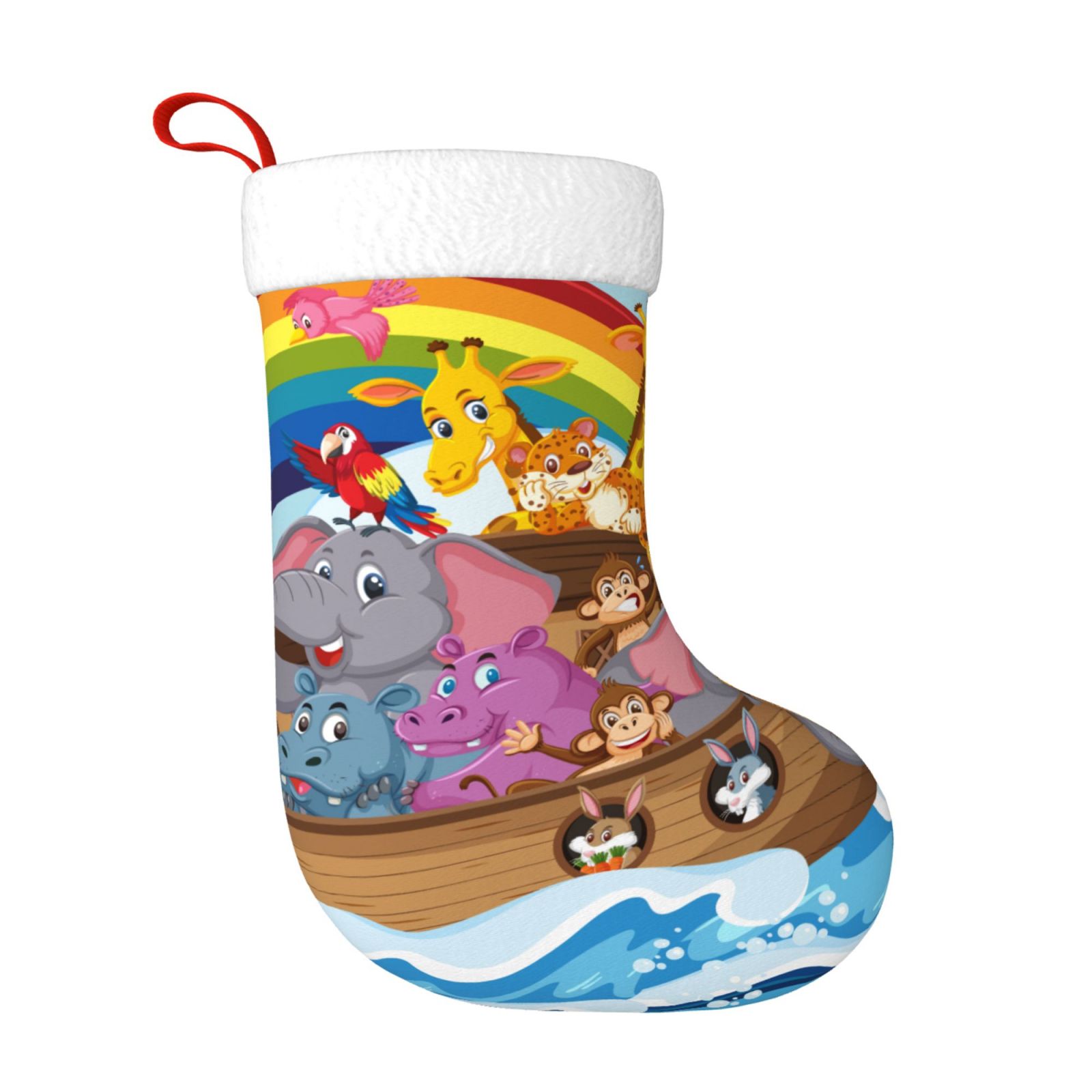 Nelaau Rainbow Animals on Noah's Ark for Christmas Decorative Stockings ...