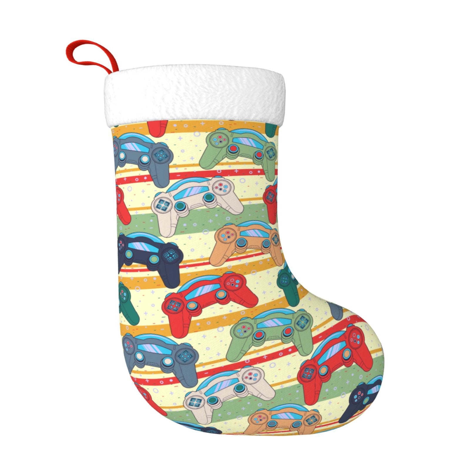 Nelaau Retro With Joysticks for Christmas Decorative Stockings, 11x17.7 ...