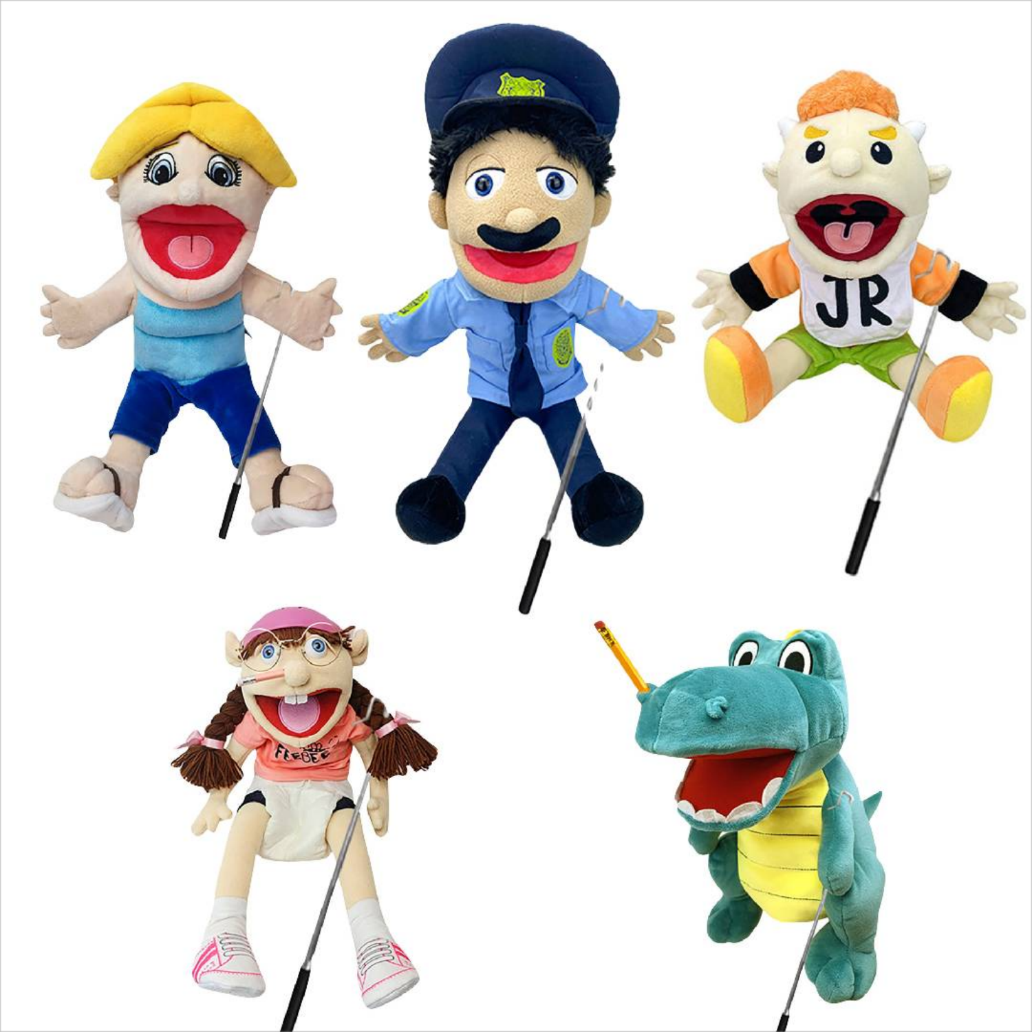 Nelbons Handmade Jeffy Puppets, Plush Fabric, 23 inch, Funny Party ...