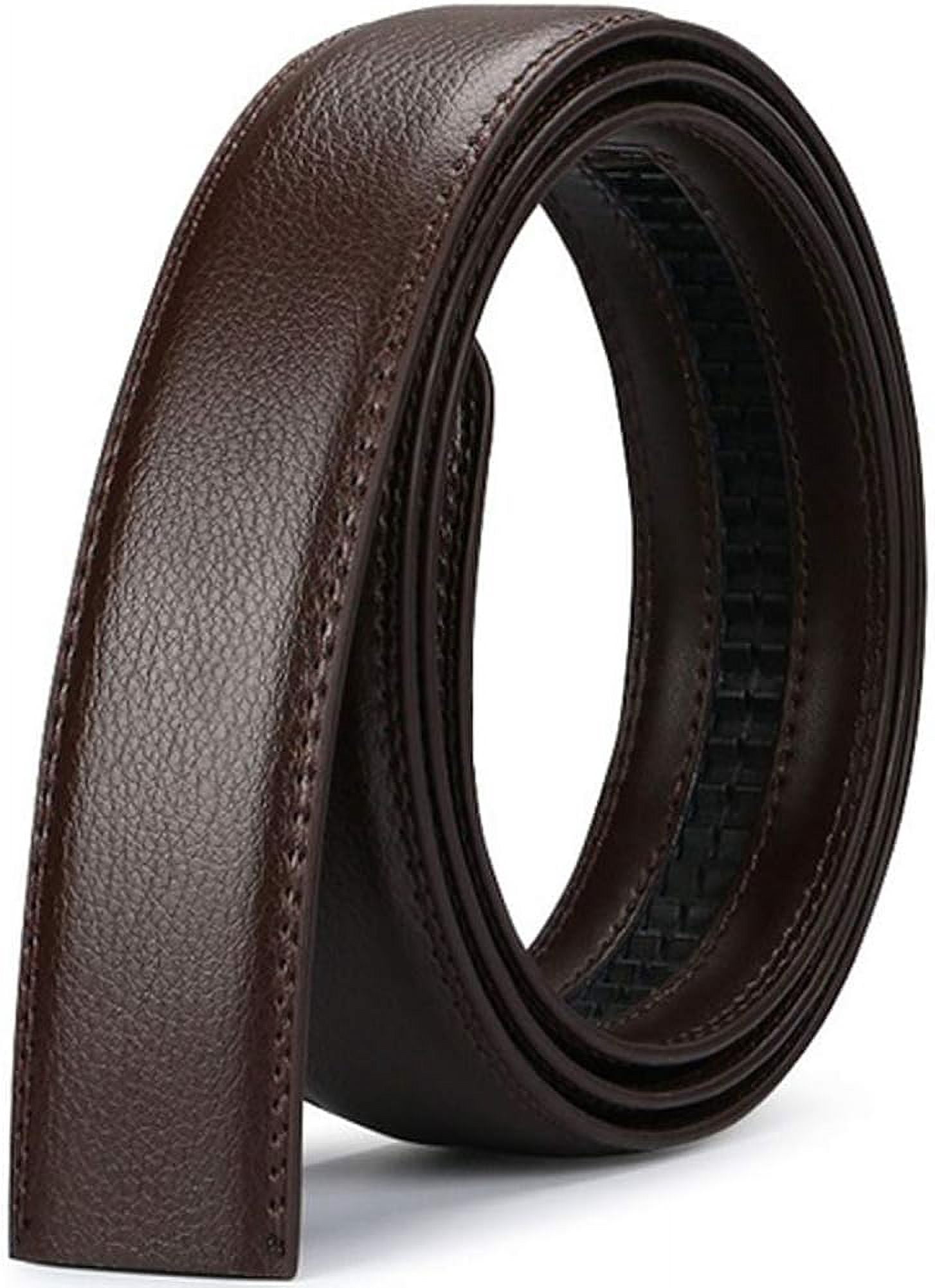Nelbons Men's Leather Ratchet Belt Strap Only 35mm 1 3/8,Leather Belt ...