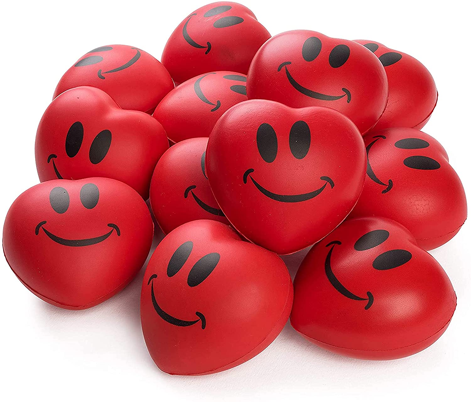 Neliblu Heart Stress Balls Bulk Pack 12 Unit Set Kids Toys For