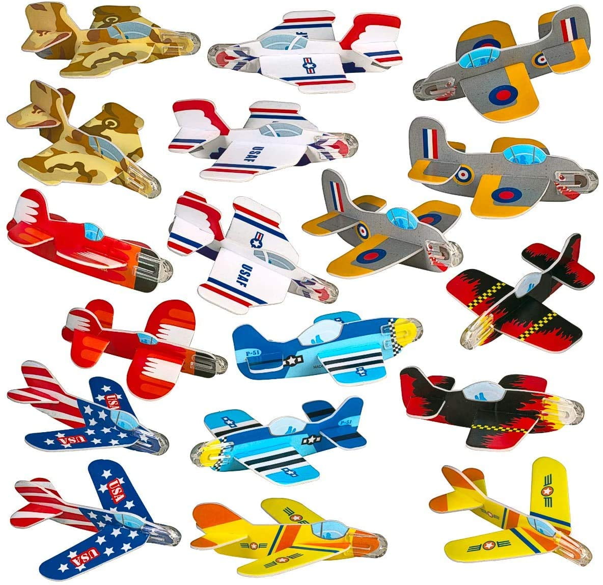 Neliblu 72pc Foam Airplane Gliders - Goodie Bag Fillers, Birthday Party ...
