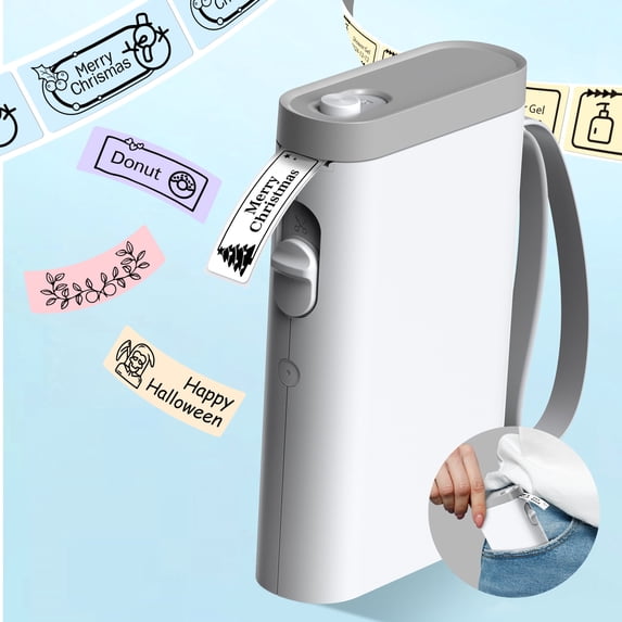 Nelko Label Maker Machine with Tape, P21 Bluetooth Mini Label Printer ...