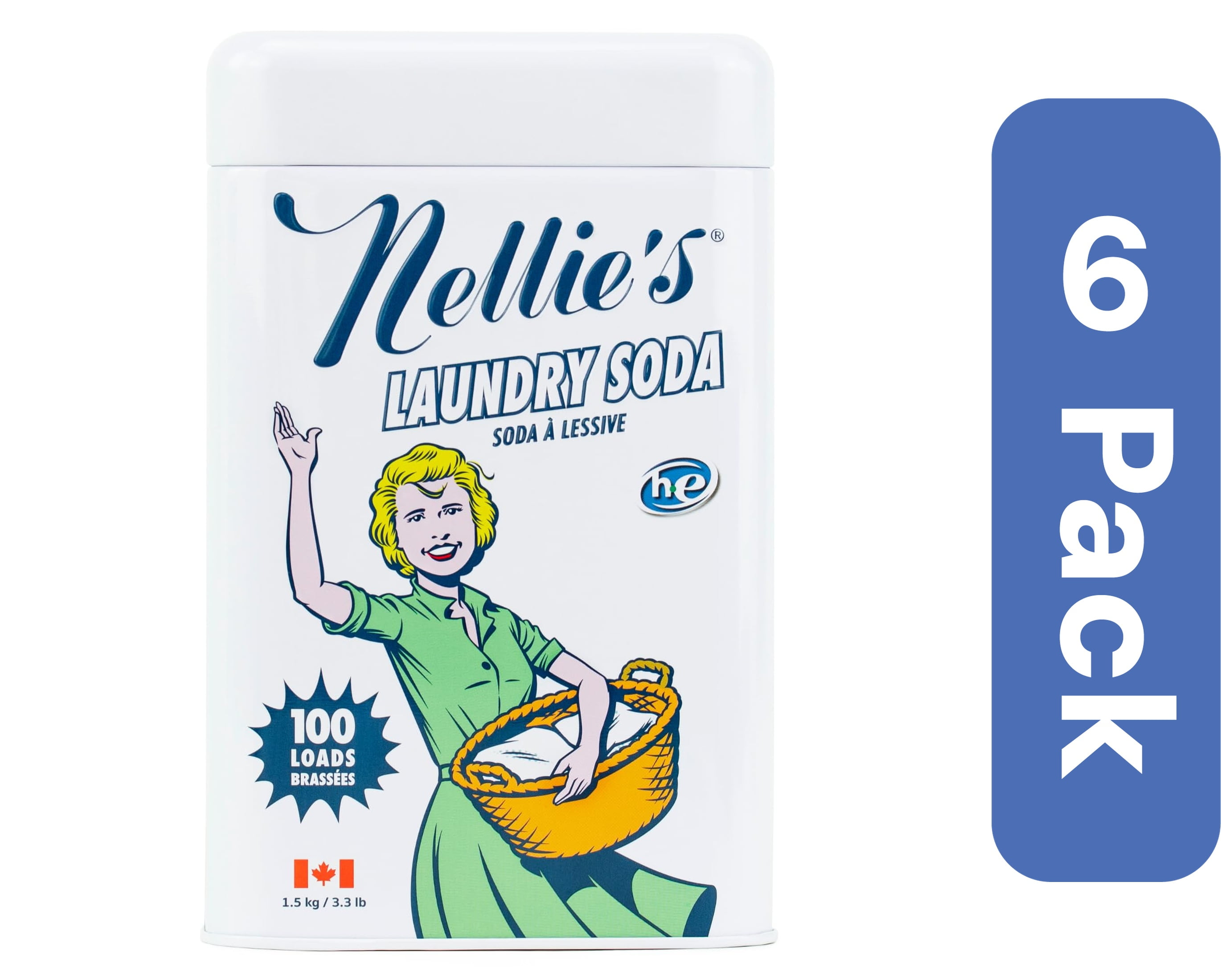 Nellie's All-Natural Laundry Detergent 100 Load 3.3 lb (Pack Of 6 ...