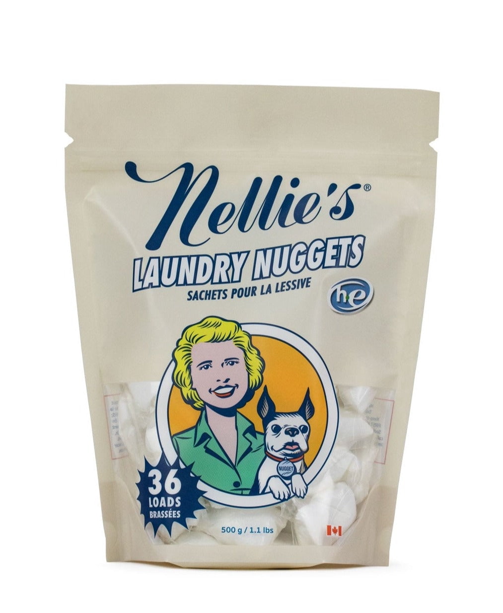 Nellie's All-Natural Laundry Nuggets, 36 Load Bag, Easily Dissolvable ...
