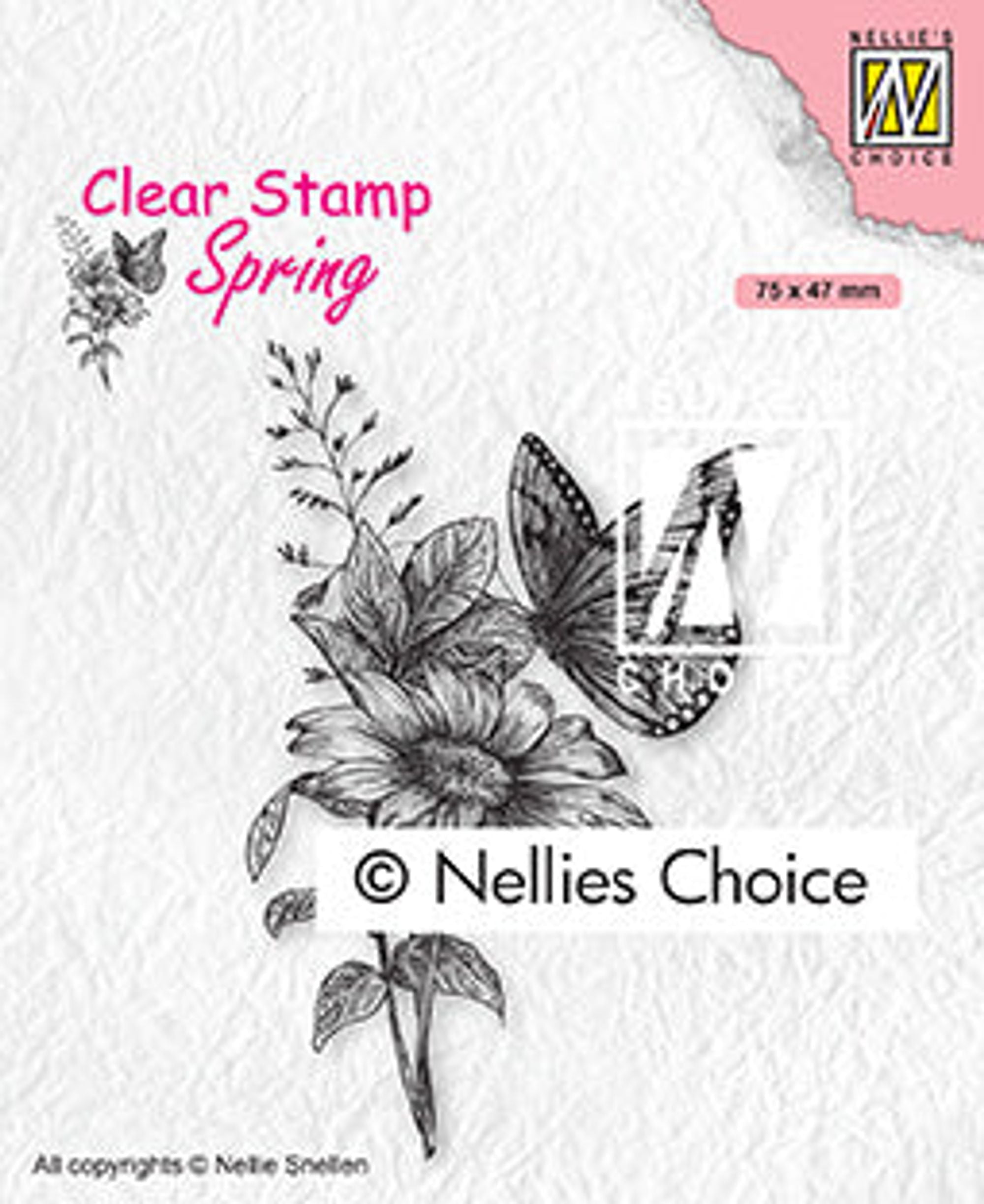Nellie's Choice Clear Stamp Spring Butterfly - Walmart.com