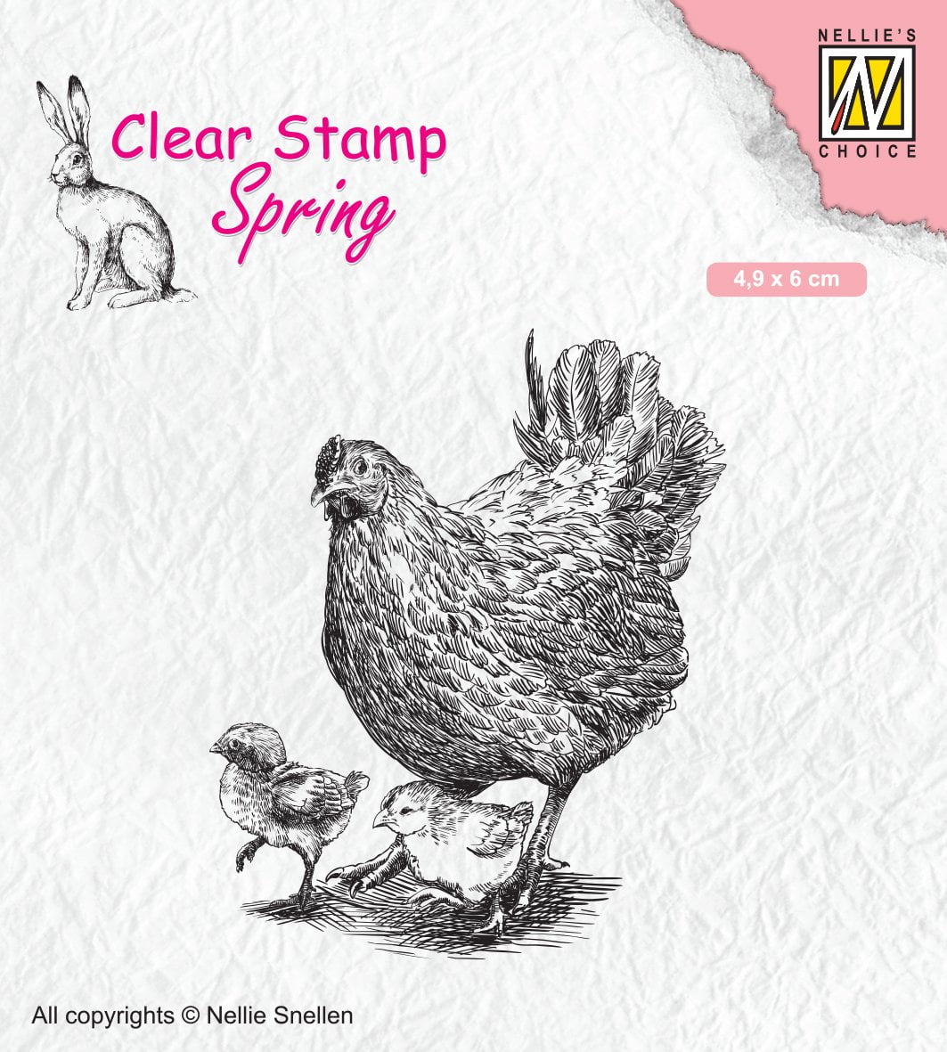 Nellie's Choice Clear Stamp Spring Mother Hen With Chicks - Walmart.com