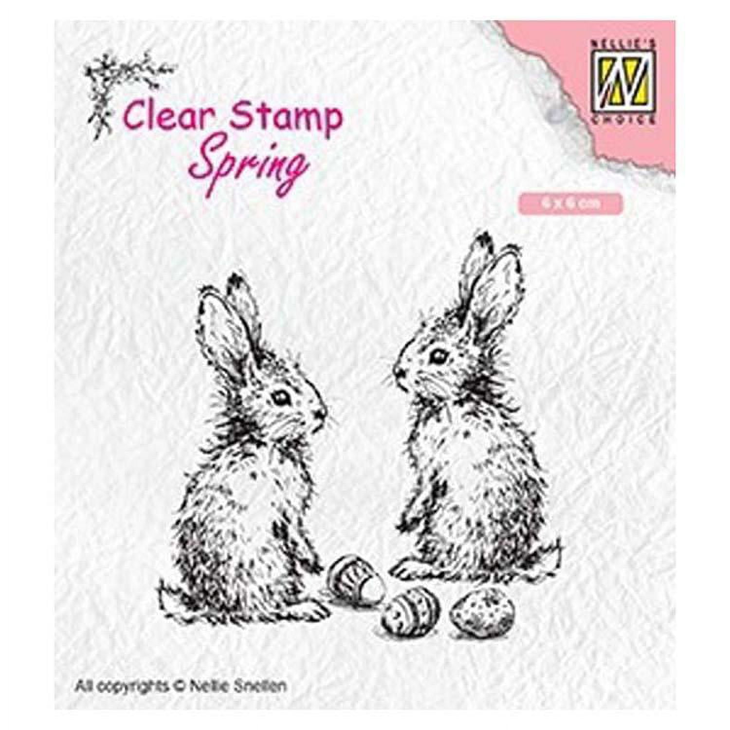 Nellie's Choice Clear Stamp Spring Two Hares - Walmart.com