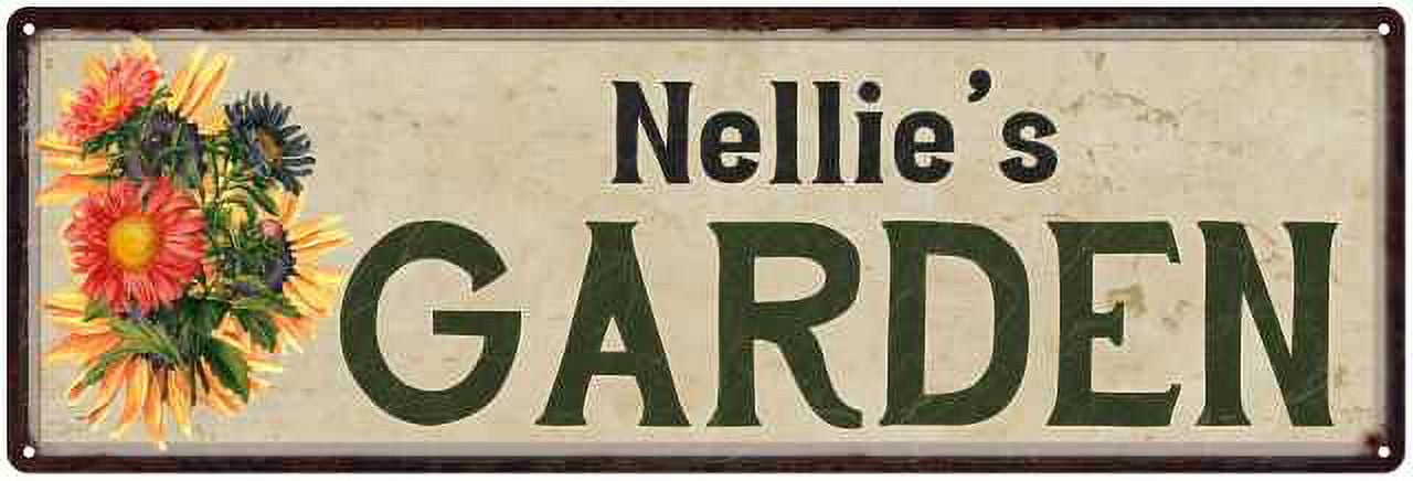 Nellie's Garden Flower Chic Decor 8x24 Sign Gift 108240017241 - Walmart.com