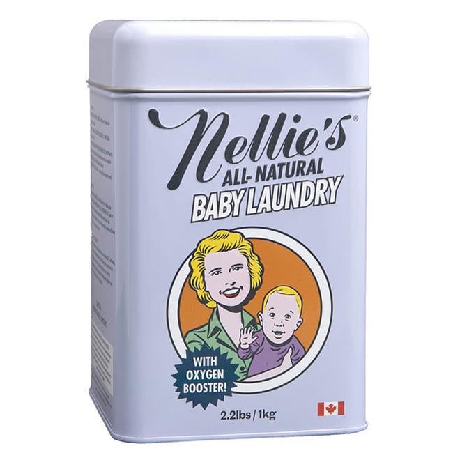 Nellie's All-Natural Baby Laundry Detergent Soap, Washing Clothes Tin ...
