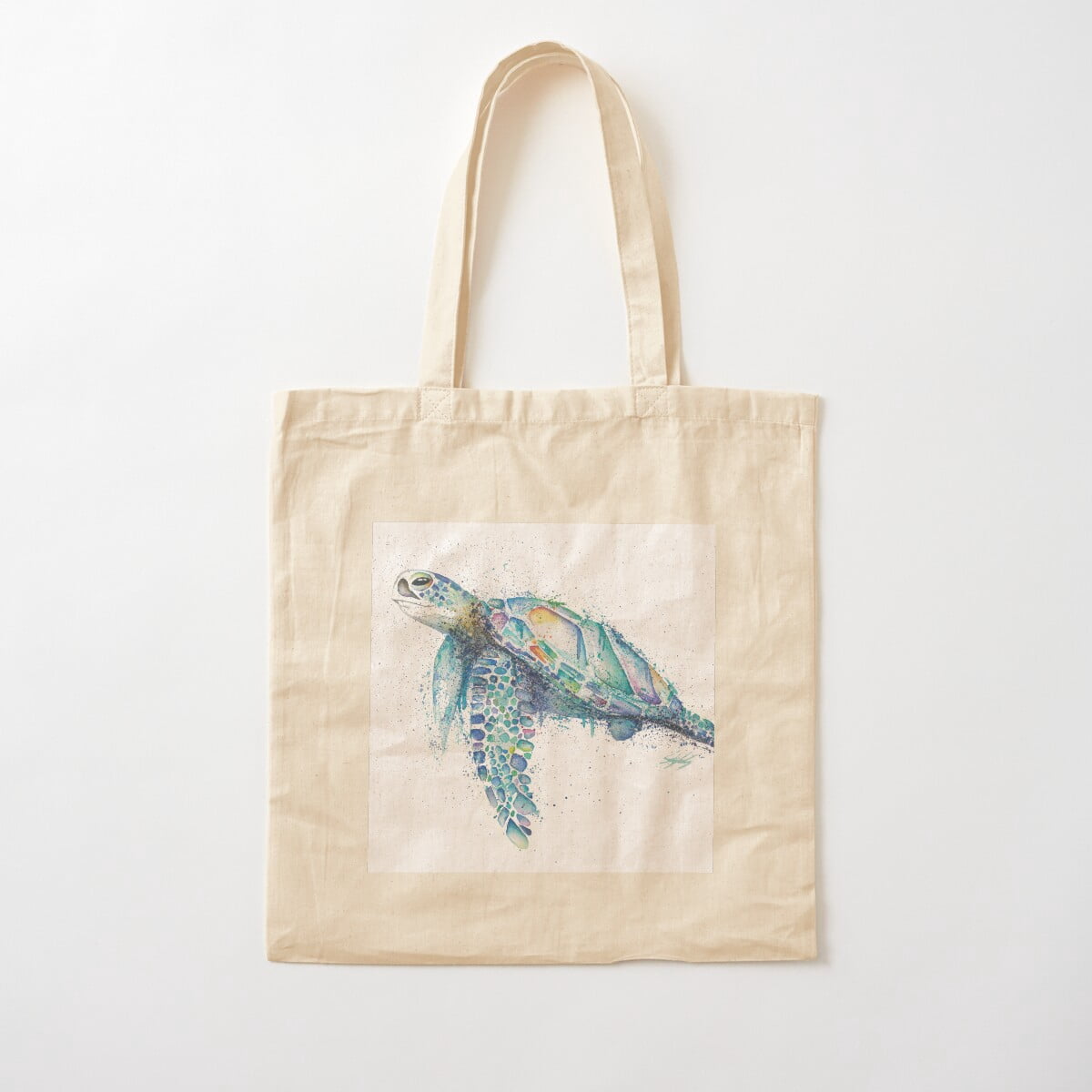 Nelly The Shelly Sea Turtle Cotton Tote Bag Canvas Tote Bag, Family ...