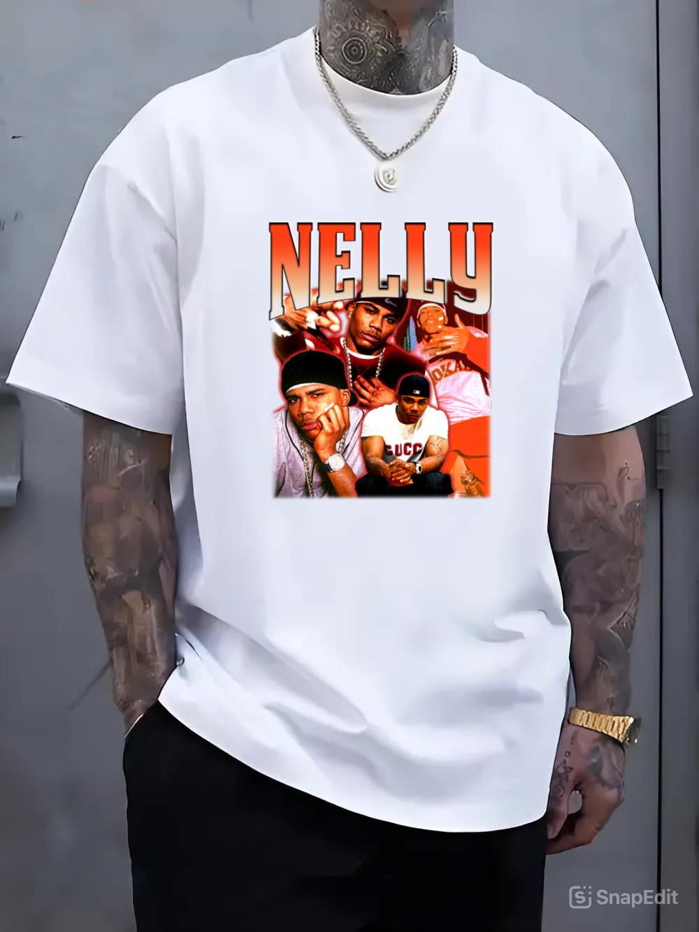 Nelly Vintage Hip Hop Rap T-Shirt, 90s Music Graphic Rapper Fan Merch ...