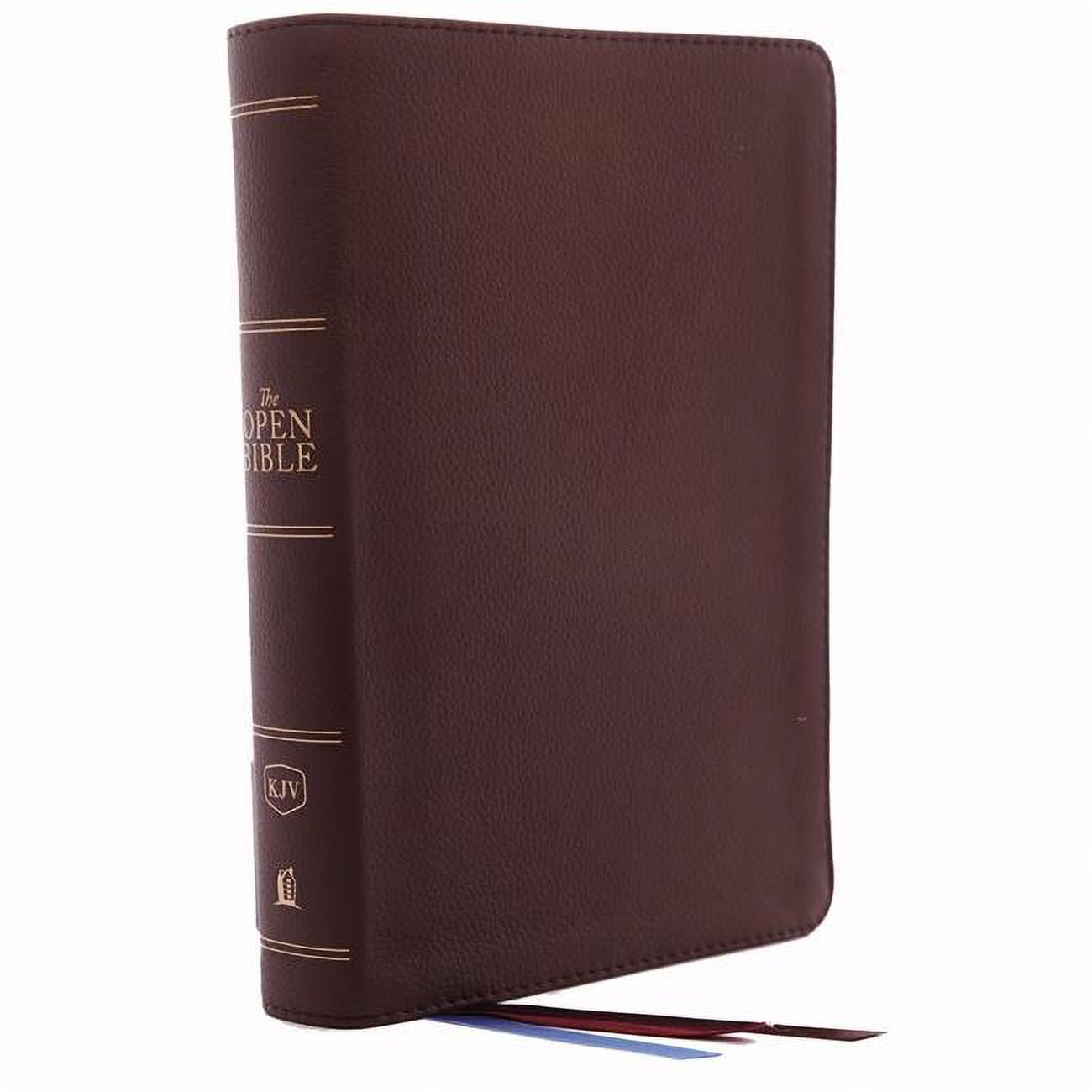 Nelson Bibles KJV Open Bible - Comfort Print, Brown Genuine Leather ...