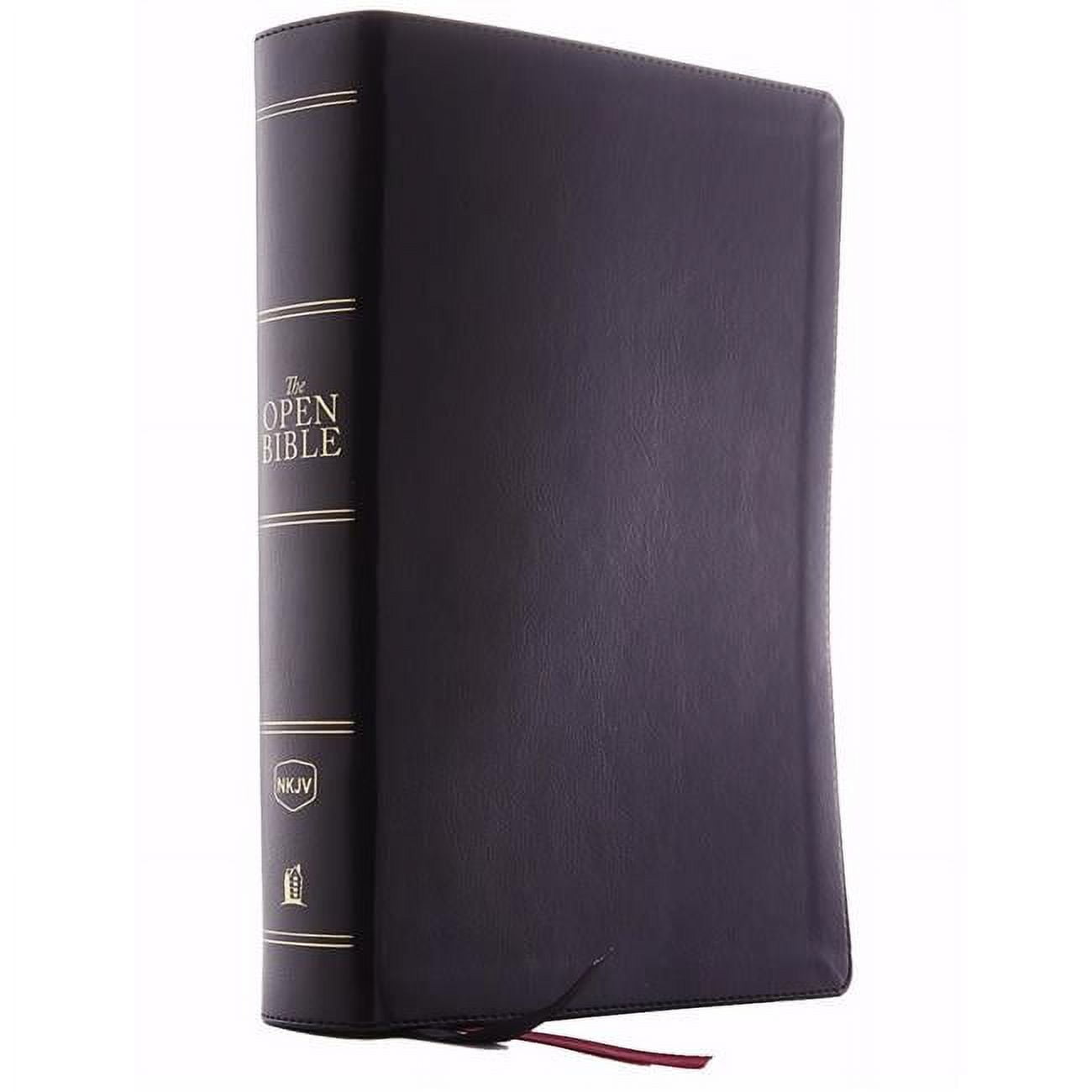 Nelson Bibles NKJV Open Bible - Comfort Print, Black Leathersoft ...