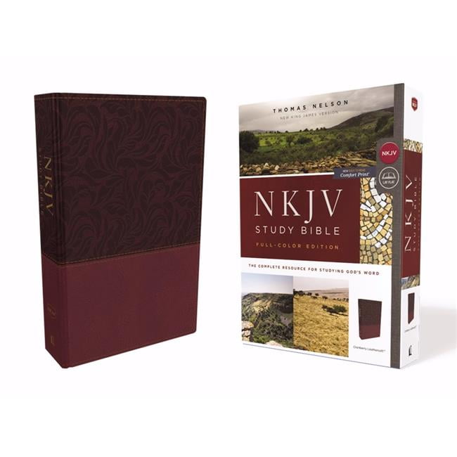 Nelson Bibles NKJV Study Bible - Full-Color - Comfort Print, Cranberry ...
