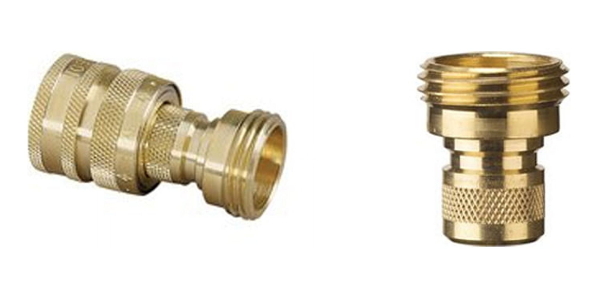 Nelson Brass Quick Connect Fittings with 3-Male and 1-Female Connectors ...