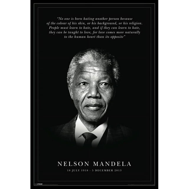 Nelson Mandela - Commemorative Laminated & Framed Poster (24 x 36 ...