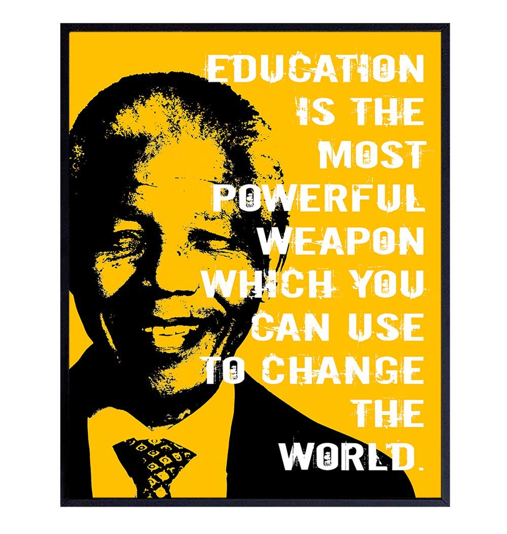 Nelson Mandela Poster, 8x10 - Classroom Decor - Inspirational Quotes ...