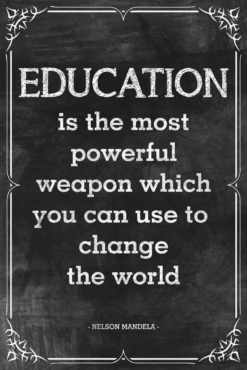 Nelson Mandela Poster - Education Is The Most Powerful Weapon ...