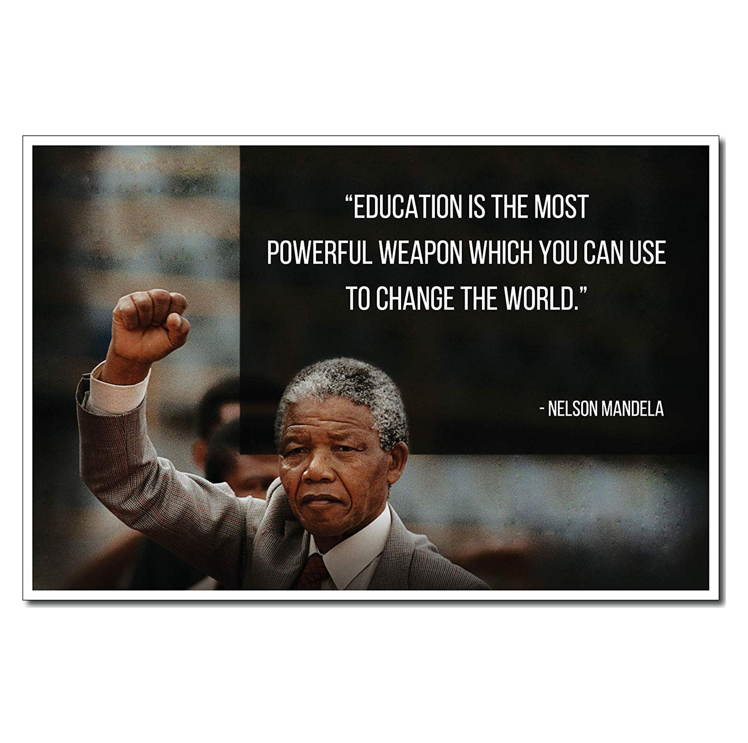 Nelson Mandela Poster Quote “Education is the most powerful weapon ...