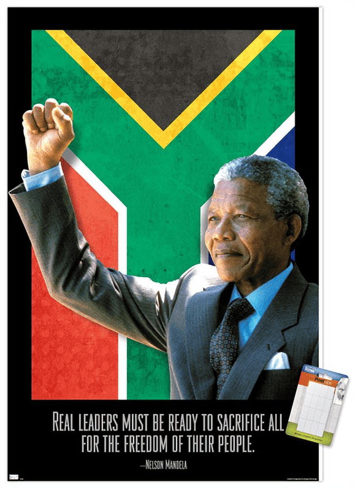 Nelson Mandela - Real Leader Wall Poster, 22.375" x 34" - Walmart.com