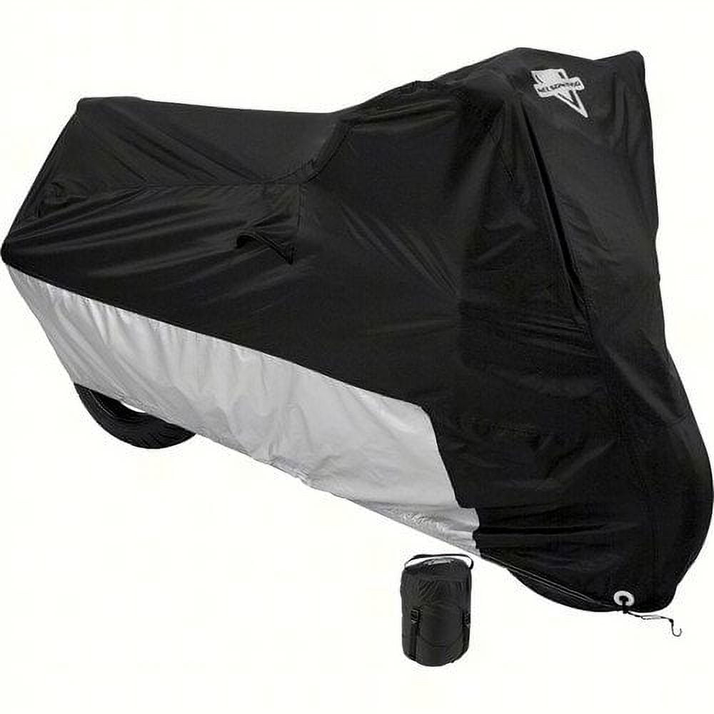 Nelson-Rigg Deluxe All-Season Black/Silver Large Motorcycle Cover (MC ...