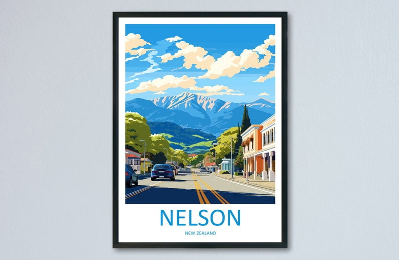 Nelson Travel Print Wall Art Nelson Wall Hanging Home Décor Nelson Gift ...