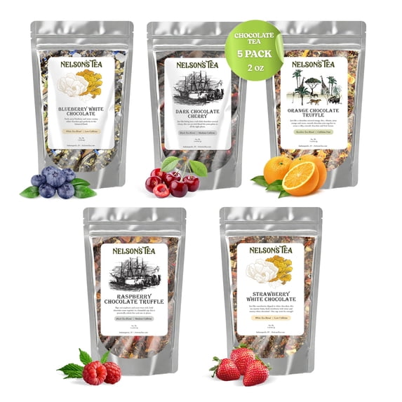 Nelson's Tea - Chocolate Covered Fruit Tea Sampler - Blueberry White ...