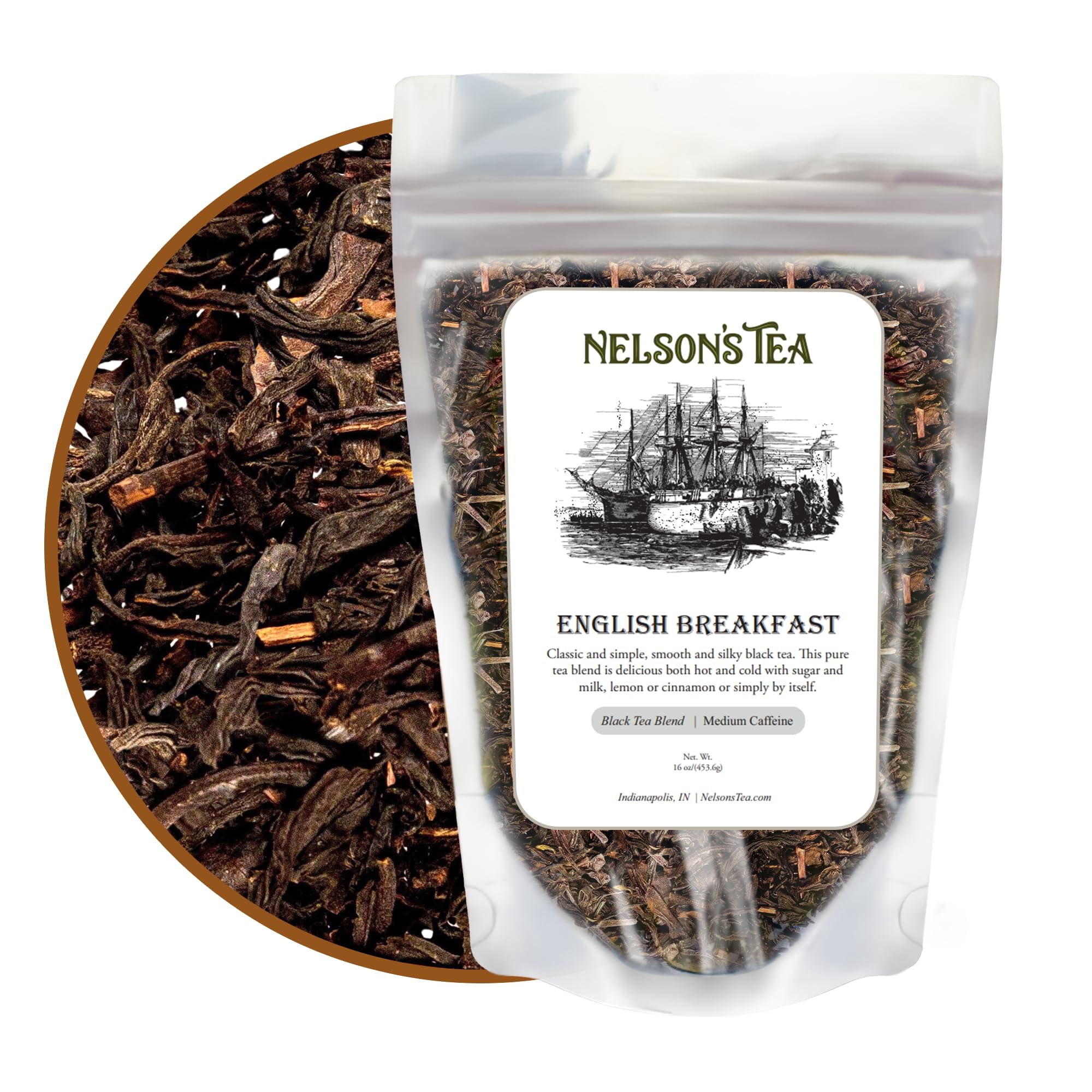 Nelson's Tea English Breakfast - Herbal Black Loose Leaf Tea, Curated ...