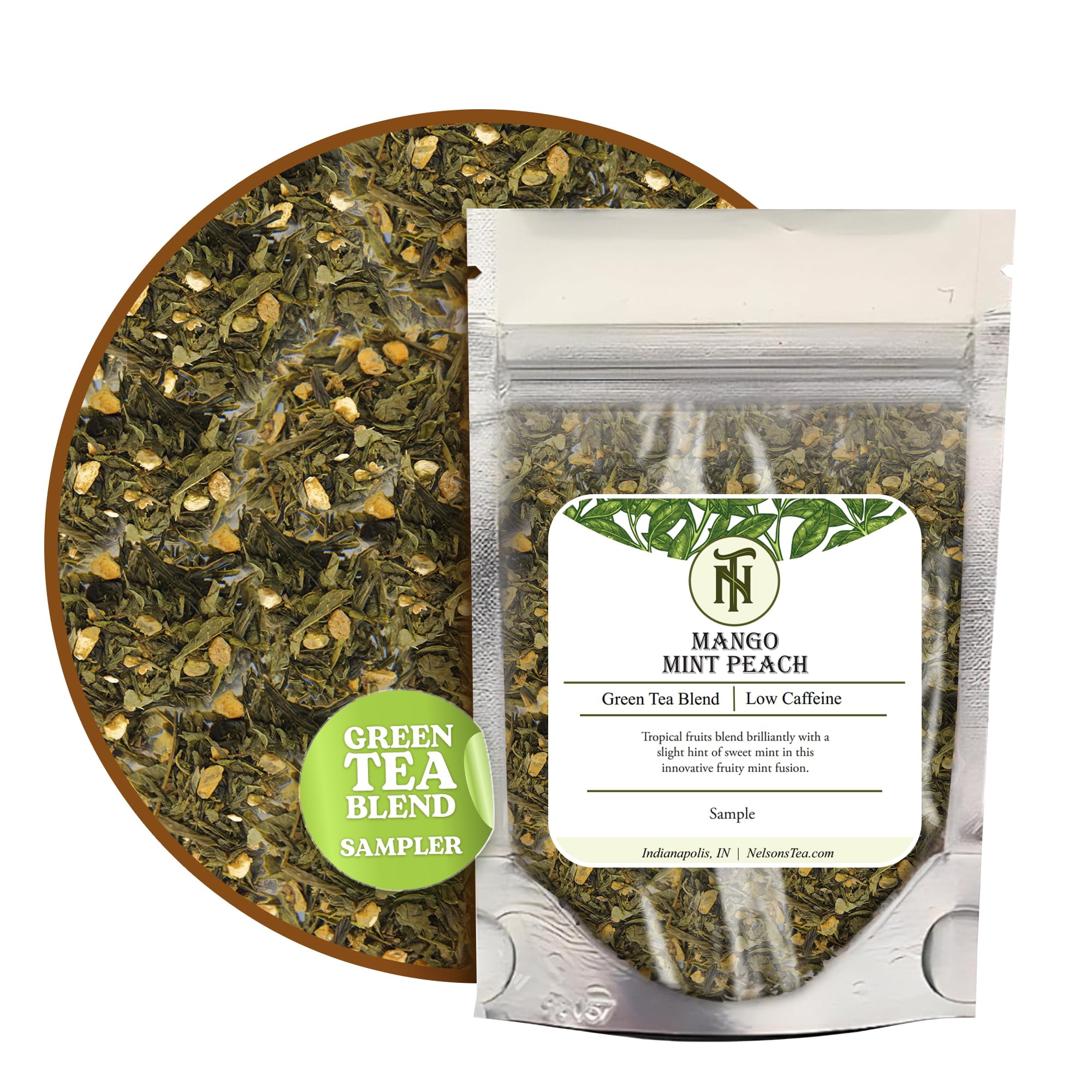 Nelson's Tea Mango Mint Peach - Sencha Green Tea with Ginger Root ...